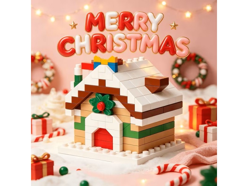 Kockice Christmas House NOVO
