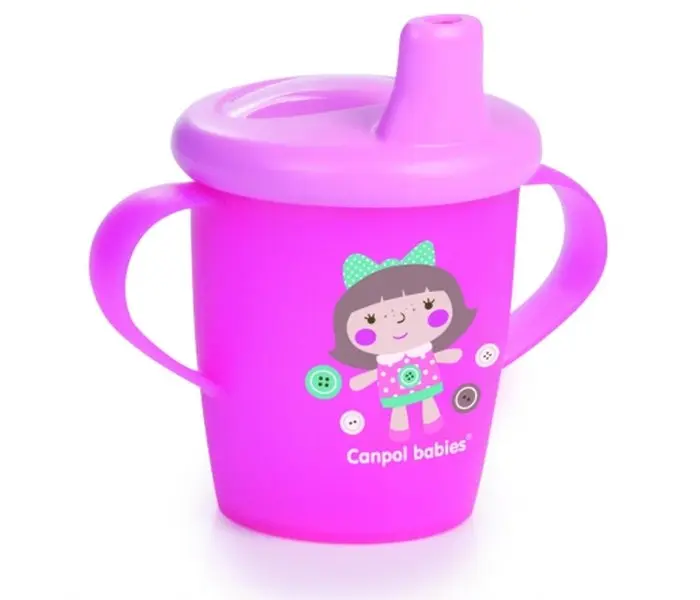 Canpol babies Šolja za bebe Non spil 31/200 250ml roze