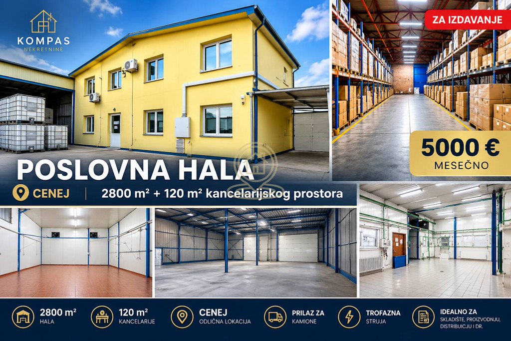 Poslovni prostor / Lokal, Novi Sad | Izdavanje · 2920m² · 5.000€