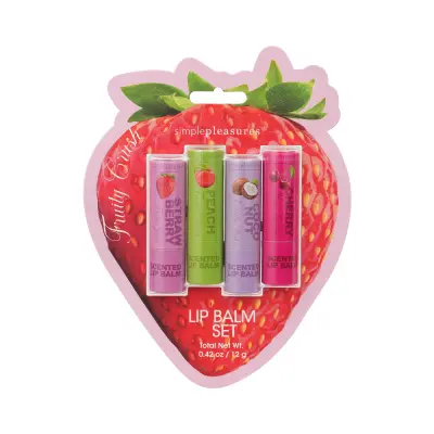 Tri Coastal Design Group S.R.L Set balzama za usne, Fruity, Watermelon, 4 komada