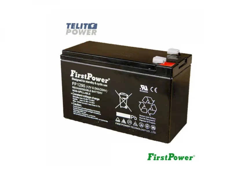 12V 9Ah FP1290 FIRSTPOWER terminal T2