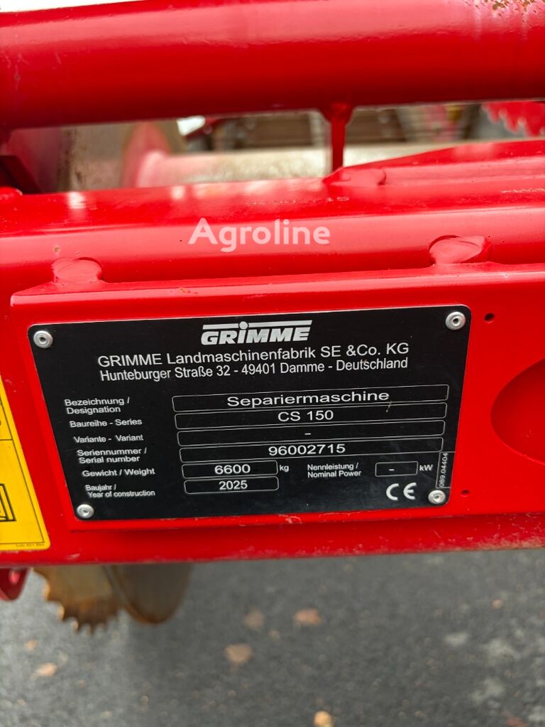 Grimme CS 150 Ablageb. - Rental kombajn za krompir