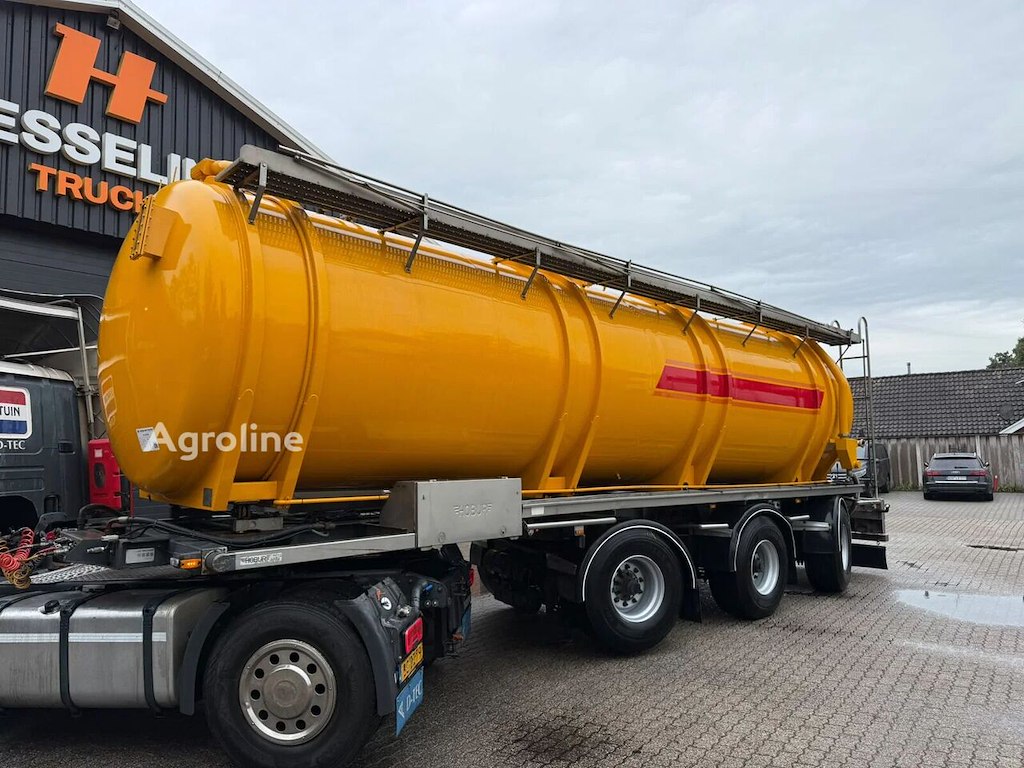 Burg 36m3 RVS Mestoplegger Geijkte weging VMA Bemonstering NL Trailer kontejner za stajski gnoj