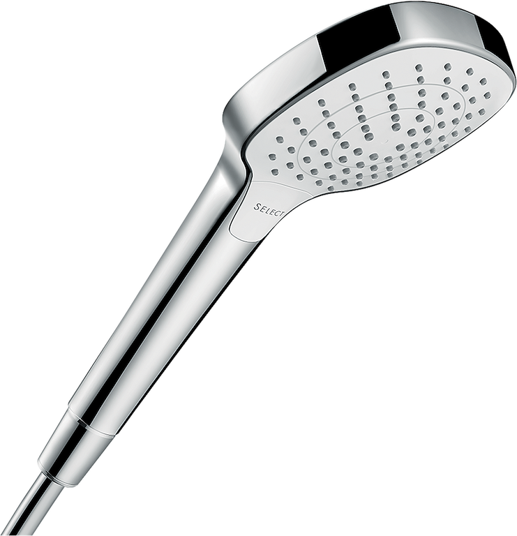 Hansgrohe Croma Select E 110 Vario EcoSmart tuš ručica 2 mlaza bela-hrom 26813400