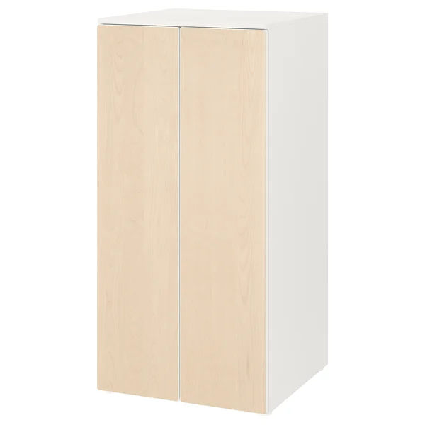 Garderober, bela breza/s 3 police, 60x57x123 cm
