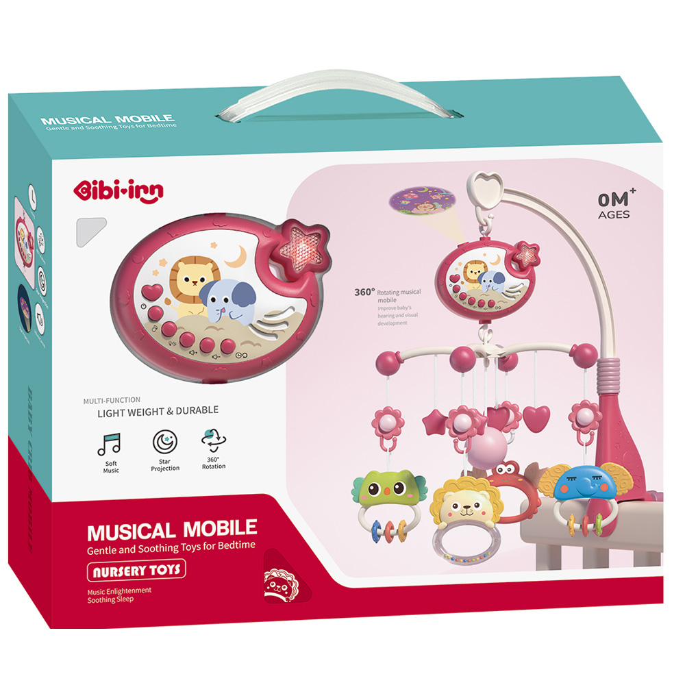 Muzička vrteška životinje pink