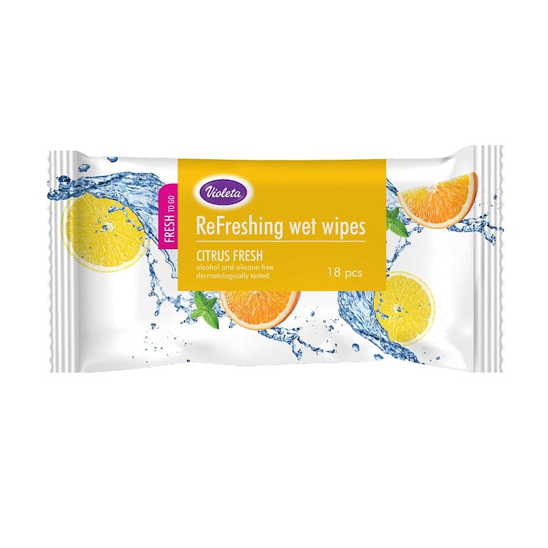 Vlažne maramice citrus 18/1 Violeta