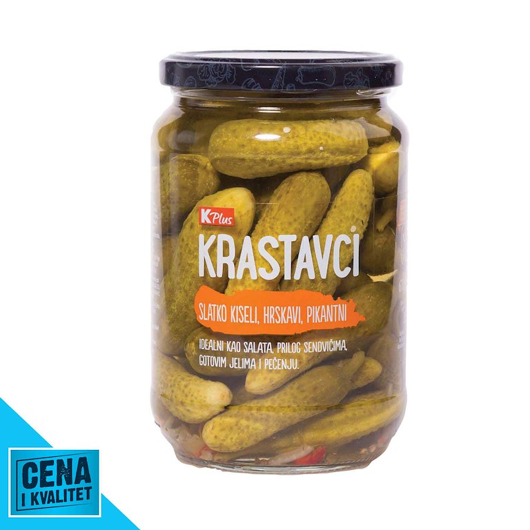 Krastavci slatko-kiseli ljuti 670g K Plus