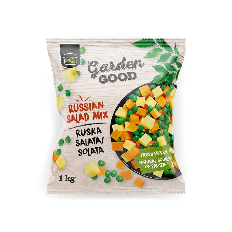 Smrznuto povrće mešavina za rusku salatu 1kg Garden Good