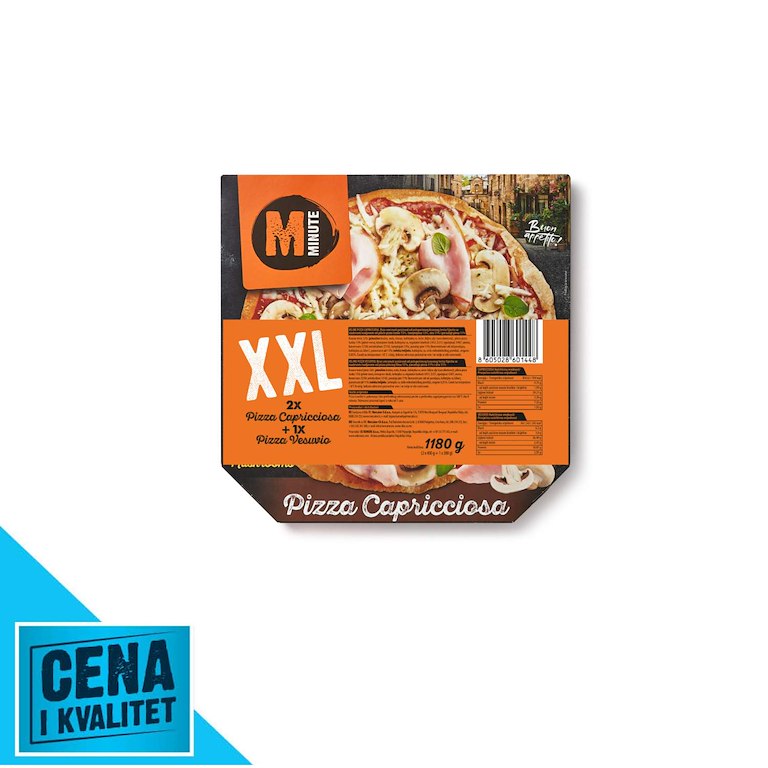 Pizza XXL ponuda smrznuta 1180g Minute