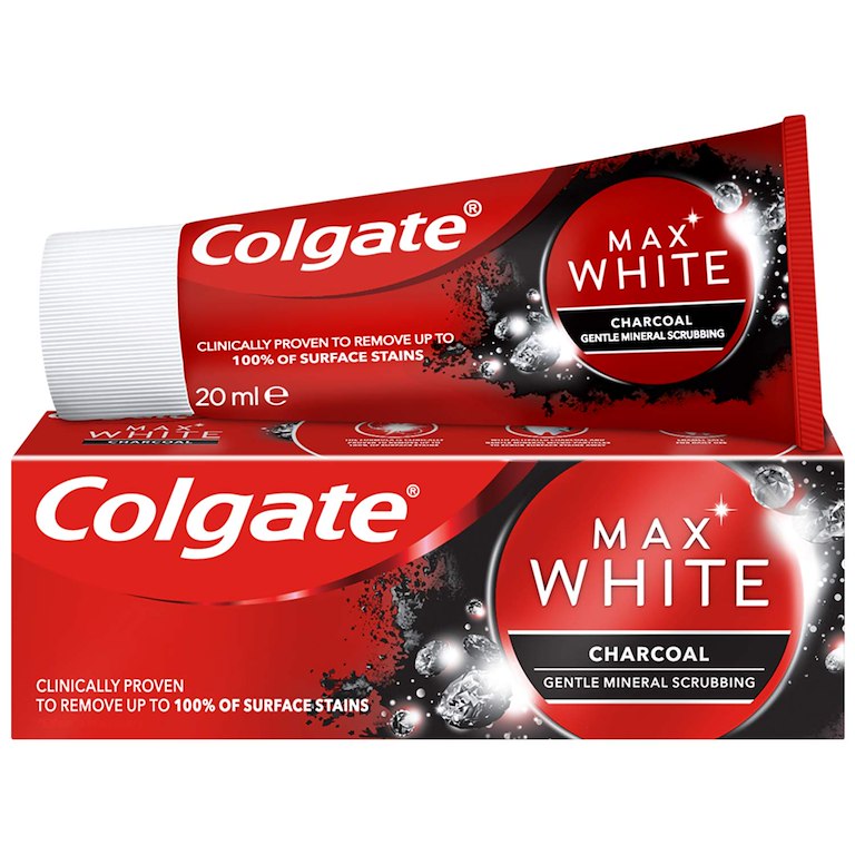 Pasta za zube max white charcoal 20ml Colgate
