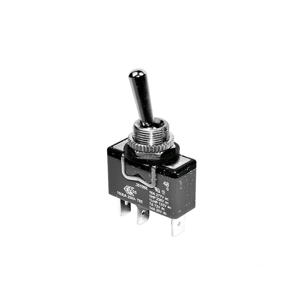 Taster kipp 10/16A/250V (ON)-OFF-(ON) fi=10.8mm, C3922BE