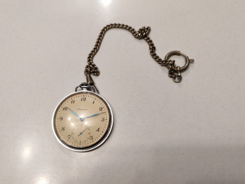 Stari Dzepni Sat Molnija 18 Jewels Cal.3602 Sa Lancem