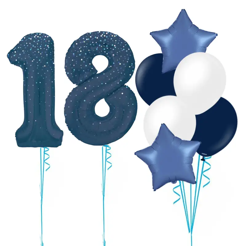 Plava dekoracija za 18. rođendan