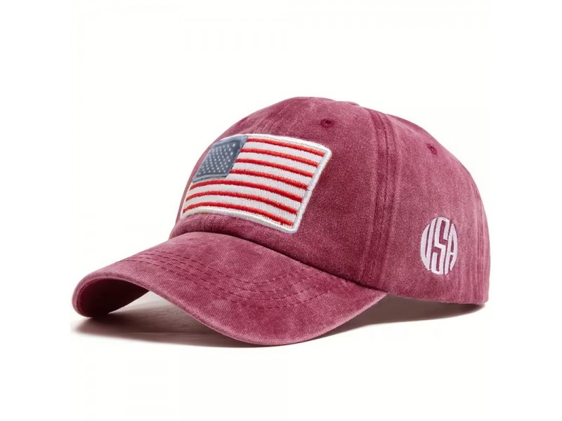 USA flag kačket, crveni