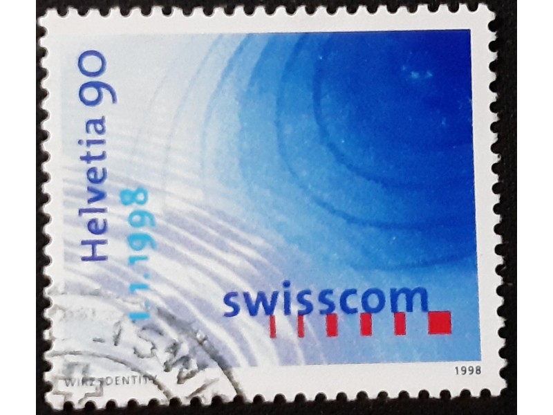 A103 Švajcarska 1998g žig