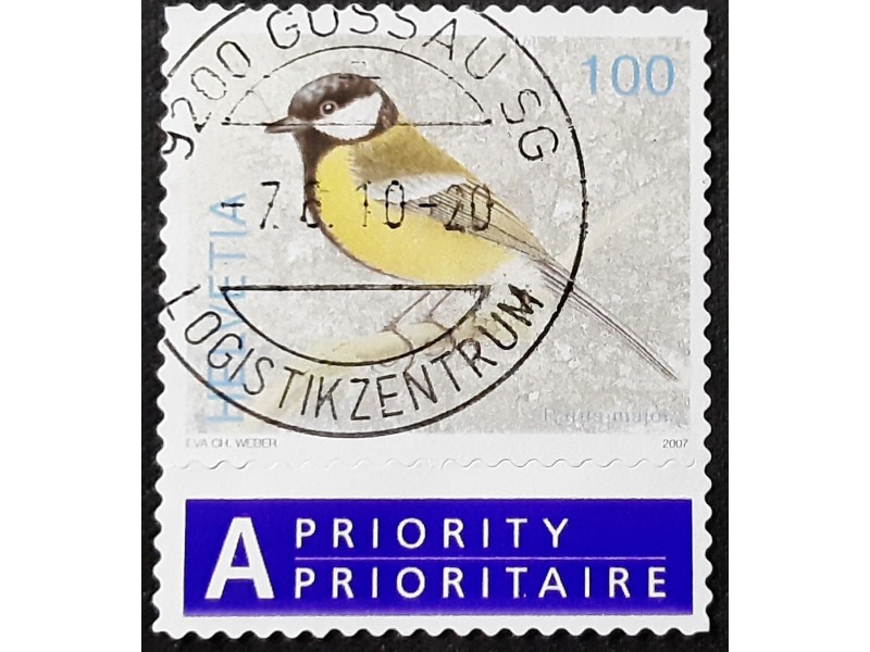 A108 Švajcarska 2007g Ptica žig