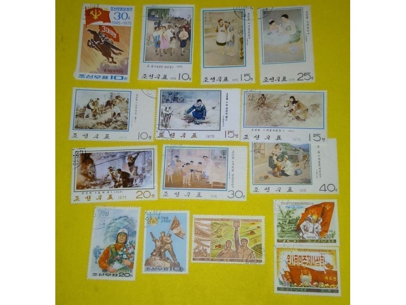 Severna Koreja markice lot (o)