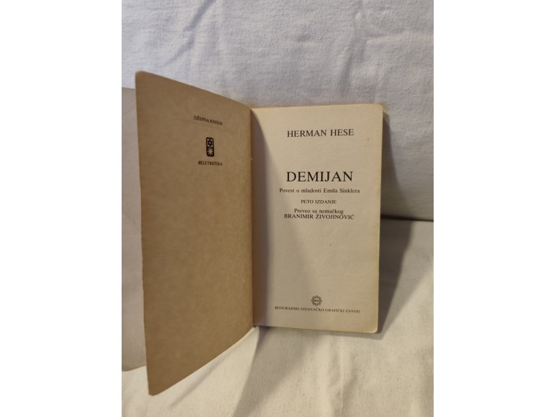 Demijan -Herman Hese