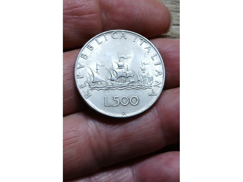 KO 362 - Italija - 500 lira 1958 - srebro 11 g - opis -