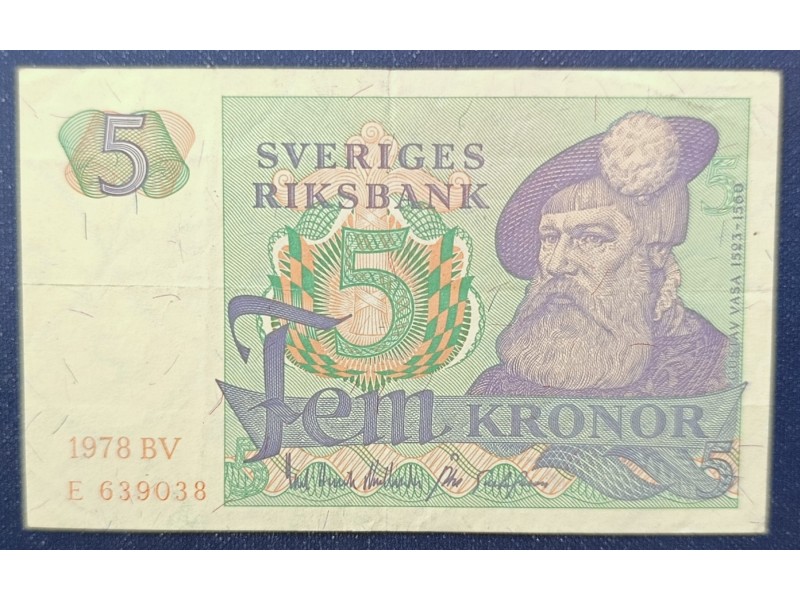 Svedska - 5 kruna - 1978