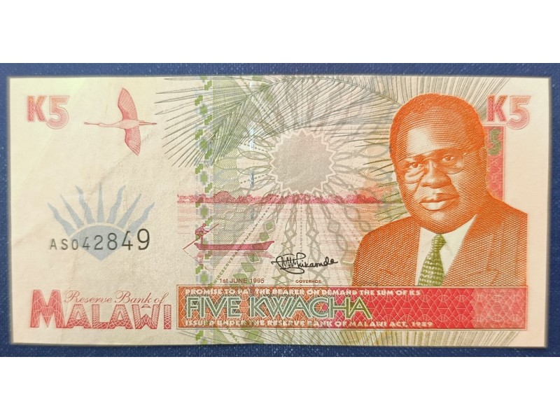 Malavi - 5 kwacha - 1995