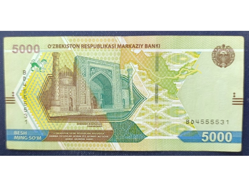 Uzbekistan - 5000 som - 2020