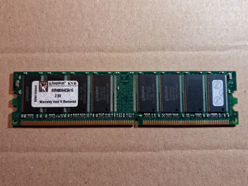 Kingston 1GB DDR1 400MHz PC3200 KVR400X64C3A-1G Retro