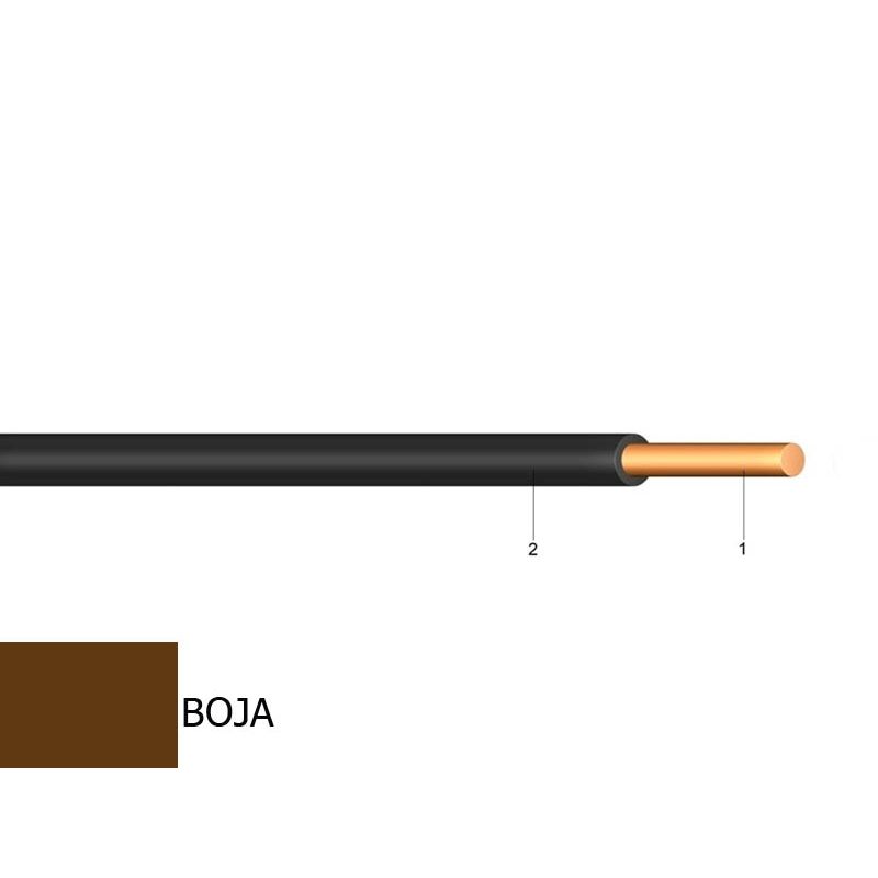 Provodnik P 10 mm² braon (H07V-U)