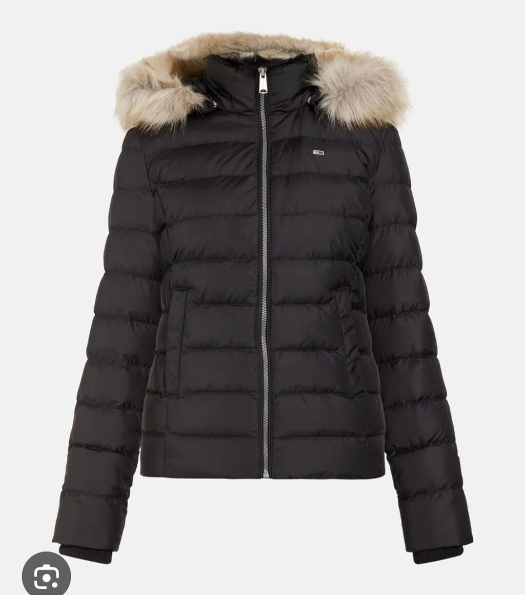 Tommy Hilfiger Ženska zimska jakna, crna, pufna silueta sa