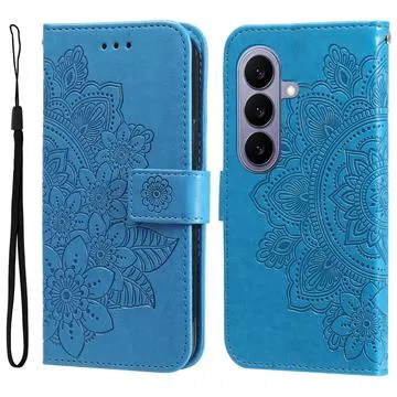 SAMSUNG GALAXY S27 MANDALA WALLET CASE WITH WRIST STRAP - BLUE