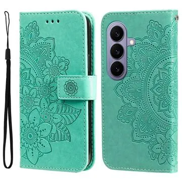 SAMSUNG GALAXY S27 MANDALA WALLET CASE WITH WRIST STRAP - MINT GREEN