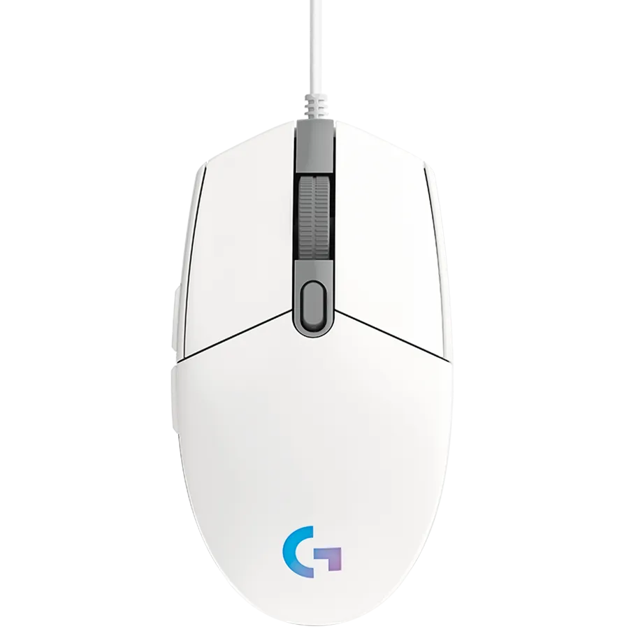 LOGITECH G102 LIGHTSYNC Corded Gaming Mouse - WHITE - USB - EER