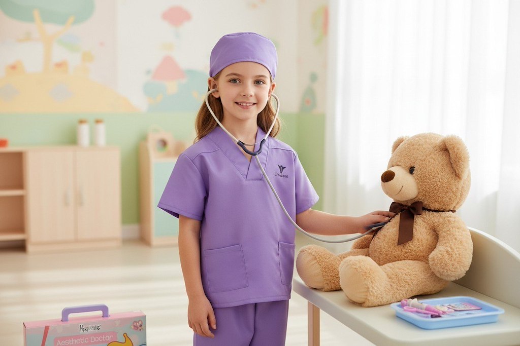 Aesthetic Doctor – ljubičasti dečiji medicinski kostim
