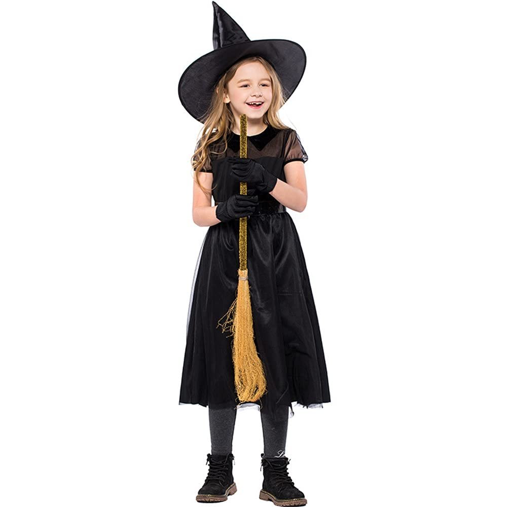 Crna veštica 13260 – duga Halloween haljina za decu
