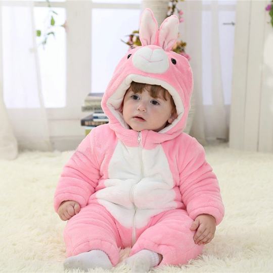 Roze zeka za bebe HY1379-210 – kombinezon sa kapuljačom