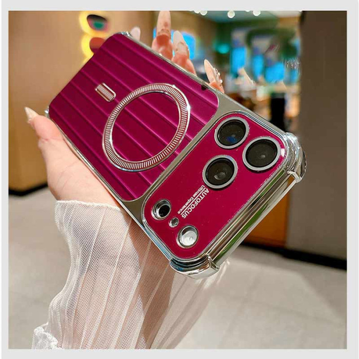 FUTROLA YOVOE HARD CASE MAGNETIC CAMERA PROTECT ZA IPHONE 18 PRO MAX BORDO
