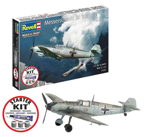 NEW! Revell 73781 Messerschmitt Bf-109 E-3 Starter Kit