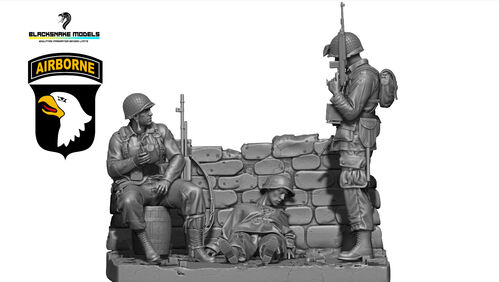 NEW! BlackSnake Model AB-PC-03-16 Collector Pack - 101st Airborne - No Prisoners (3 Figures)