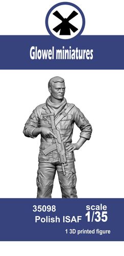 NEW! Glowel Miniatures 35098 Polish ISAF (1 Figure / 3D-Printed)