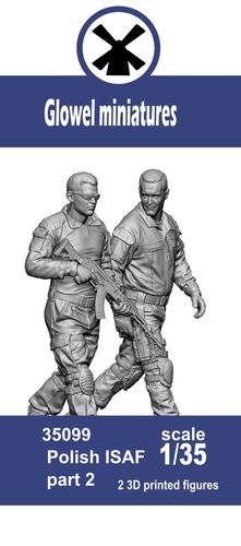 NEW! Glowel Miniatures 35099 Polish ISAF Part 2 (2 Figures / 3D-Printed)