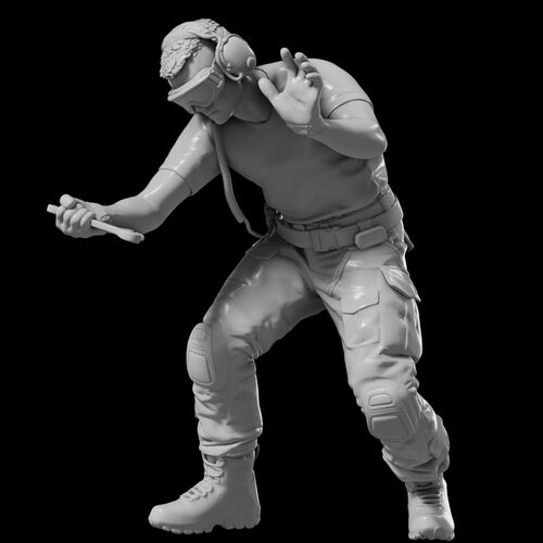 NEW! EMP3D 99201258-25 Mechanik Wojskowy - Poza Nr 2 - Oparty O Samochód (1 Figurka)