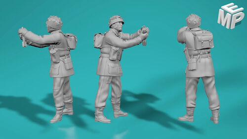 NEW! EMP3D 99202144-48 Brytyjski Spadochroniarz 2WŚ - Ładujący Moździerz (1 Figurka)