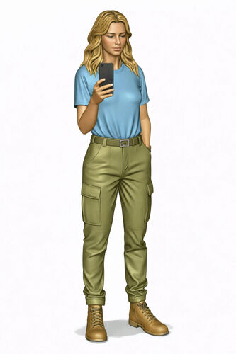 NEW! EMP3D 99204966-25 Dziewczyna Ze Smartfonem (1 Figurka)