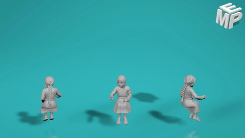 NEW! EMP3D 99205031-25 Dziewczynka (Wnuczka) Siedząca (1 Figurka)