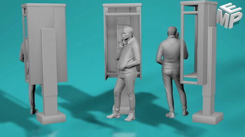 NEW! EMP3D 99205039-25 Mężczyzna Przy Budce Telefonicznej (1 Figurka)