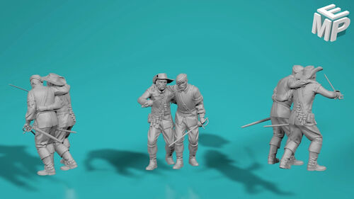 NEW! EMP3D 99209076-25 Bitwa pod Rocroi - Arkebuzer Tercios - Ranny (2 Figurki)