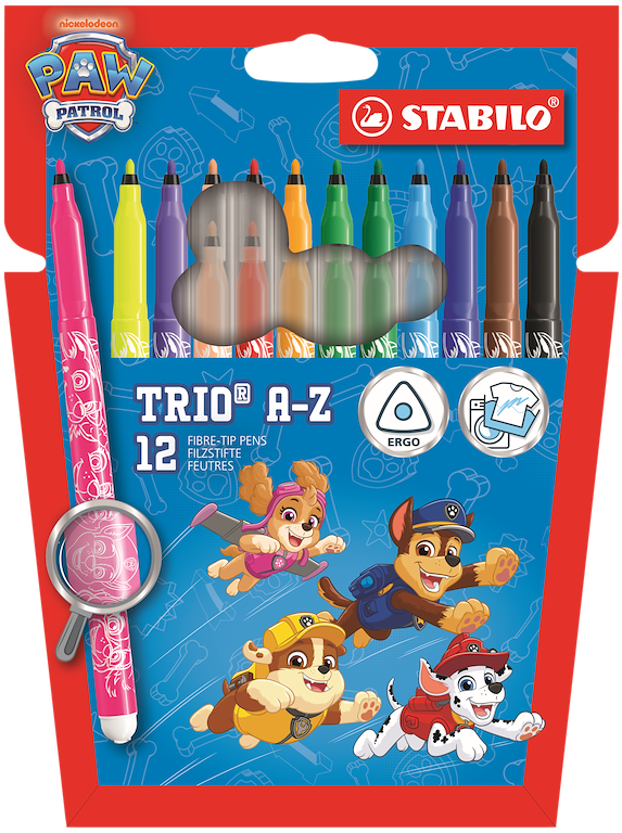 Flomasteri STABILO PAW Patrol Trio A-Z set 1/12