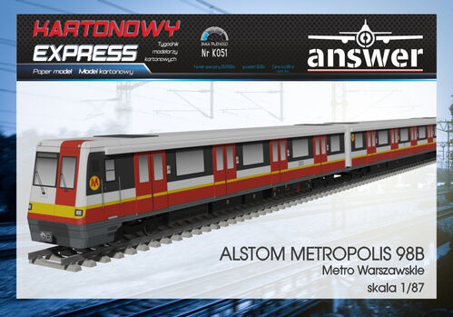 Answer KE-K051 Alstom Metropolis 98B Warsaw Metro