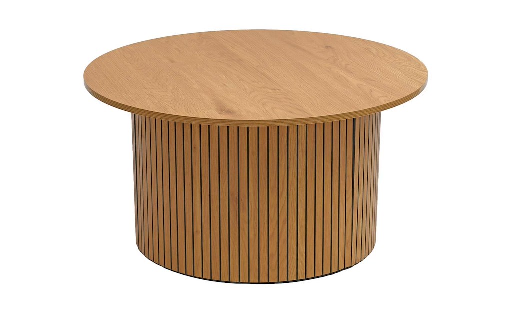 Kaipo klub sto D80x42 cm svetli hrast